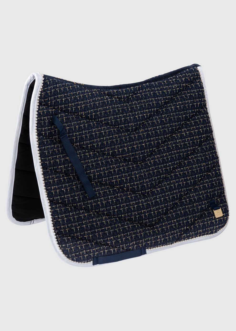 Navy blue dressage saddle pad | Appliqué Amsterdam – Appliqué Amsterdam